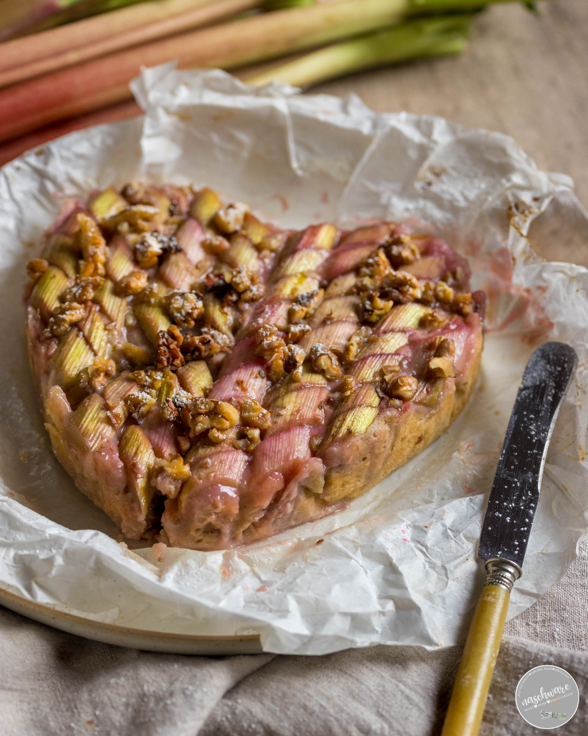 Rhabarberkuchen zum Muttertag - Rezept - naschware.de
